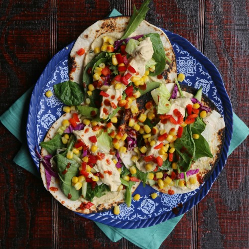 Veggie-Hummus Tacos - Sweet Life