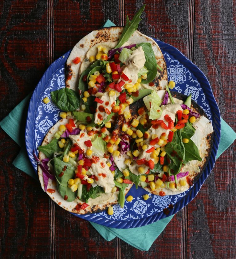 Veggie-Hummus Tacos - Sweet Life