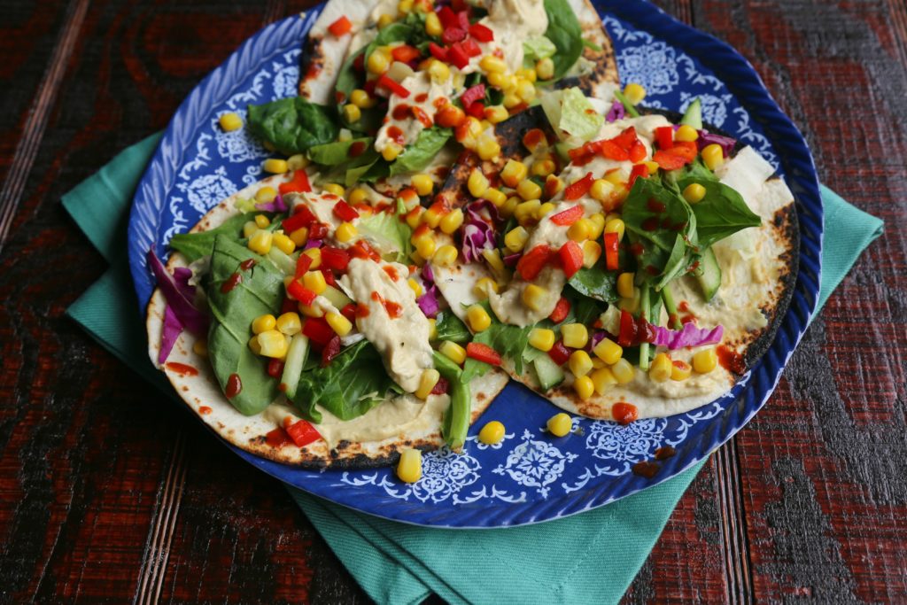 Veggie-Hummus Tacos - Sweet Life