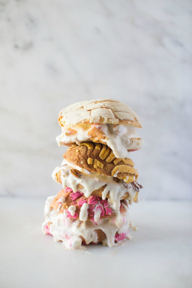 Concha Ice Cream Sandwiches - Sweet Life