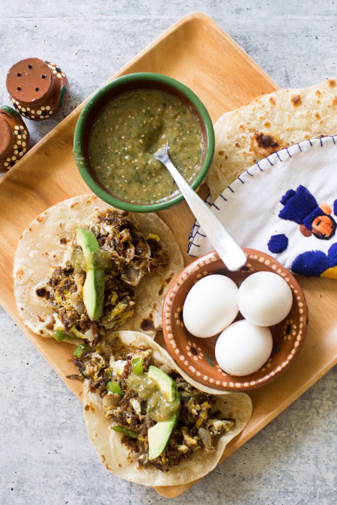 Machacado Breakfast Tacos - Sweet Life