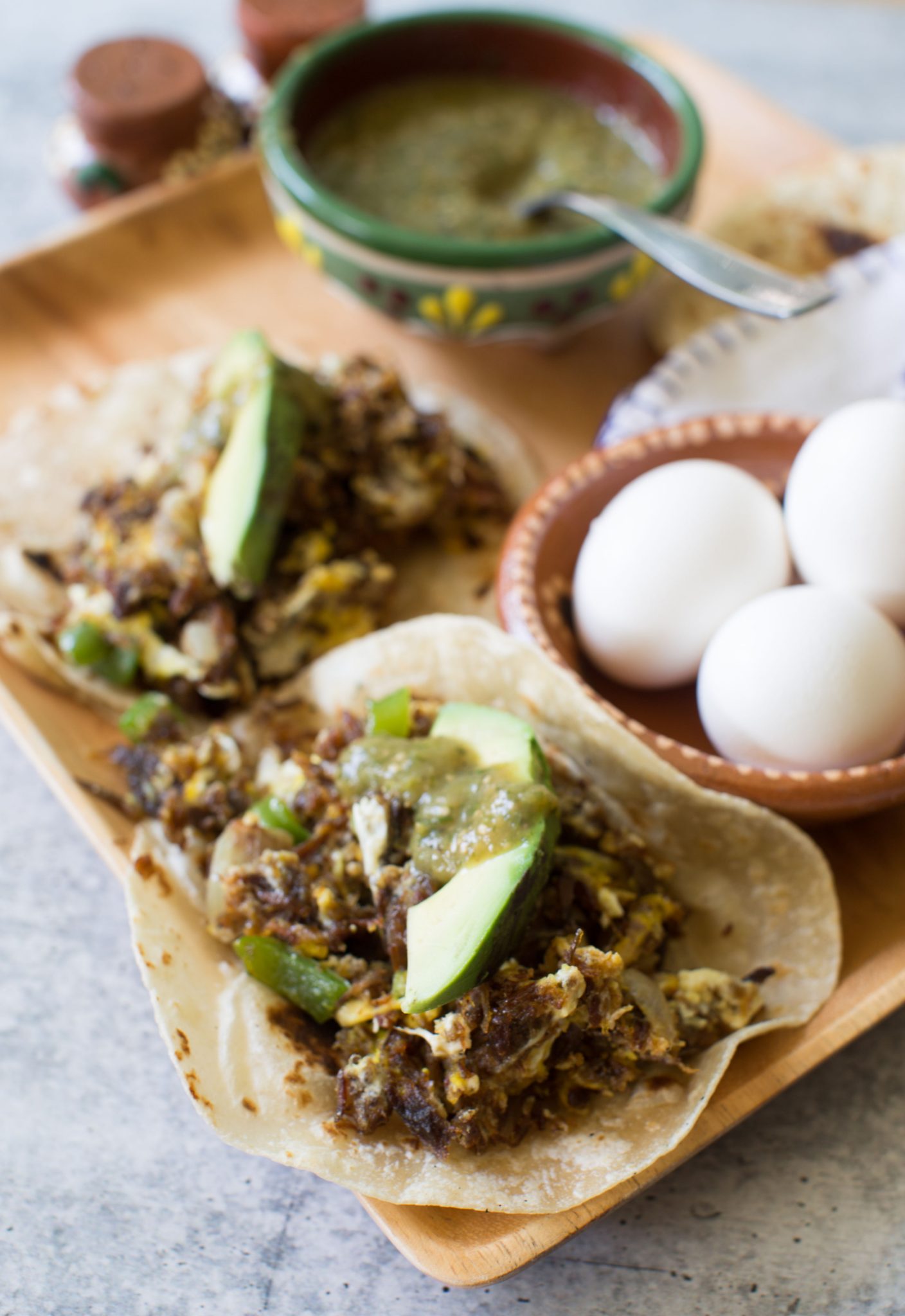 Machacado Breakfast Tacos - Sweet Life