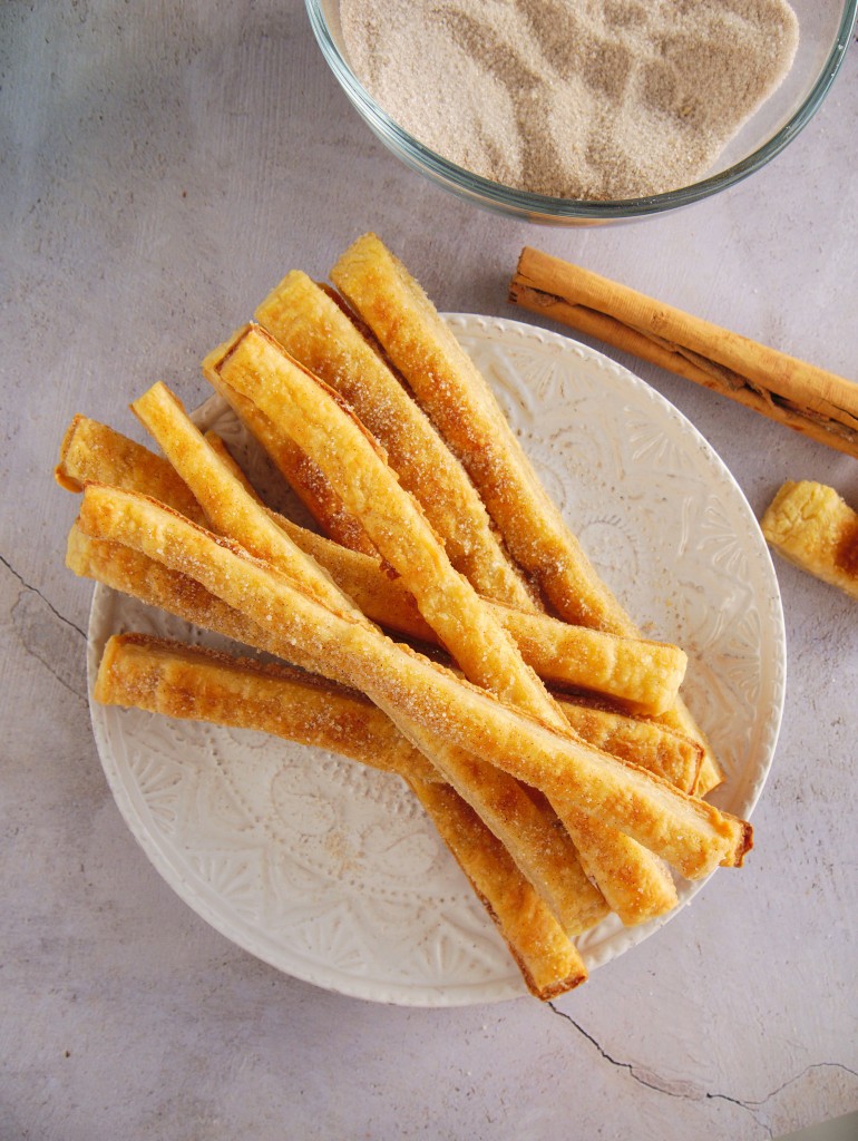 The Easiest Baked Churros {Made with Puff Pastry} - Sweet Life