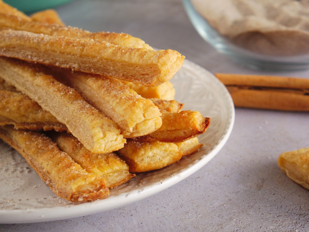 The Easiest Baked Churros {Made with Puff Pastry} - Sweet Life