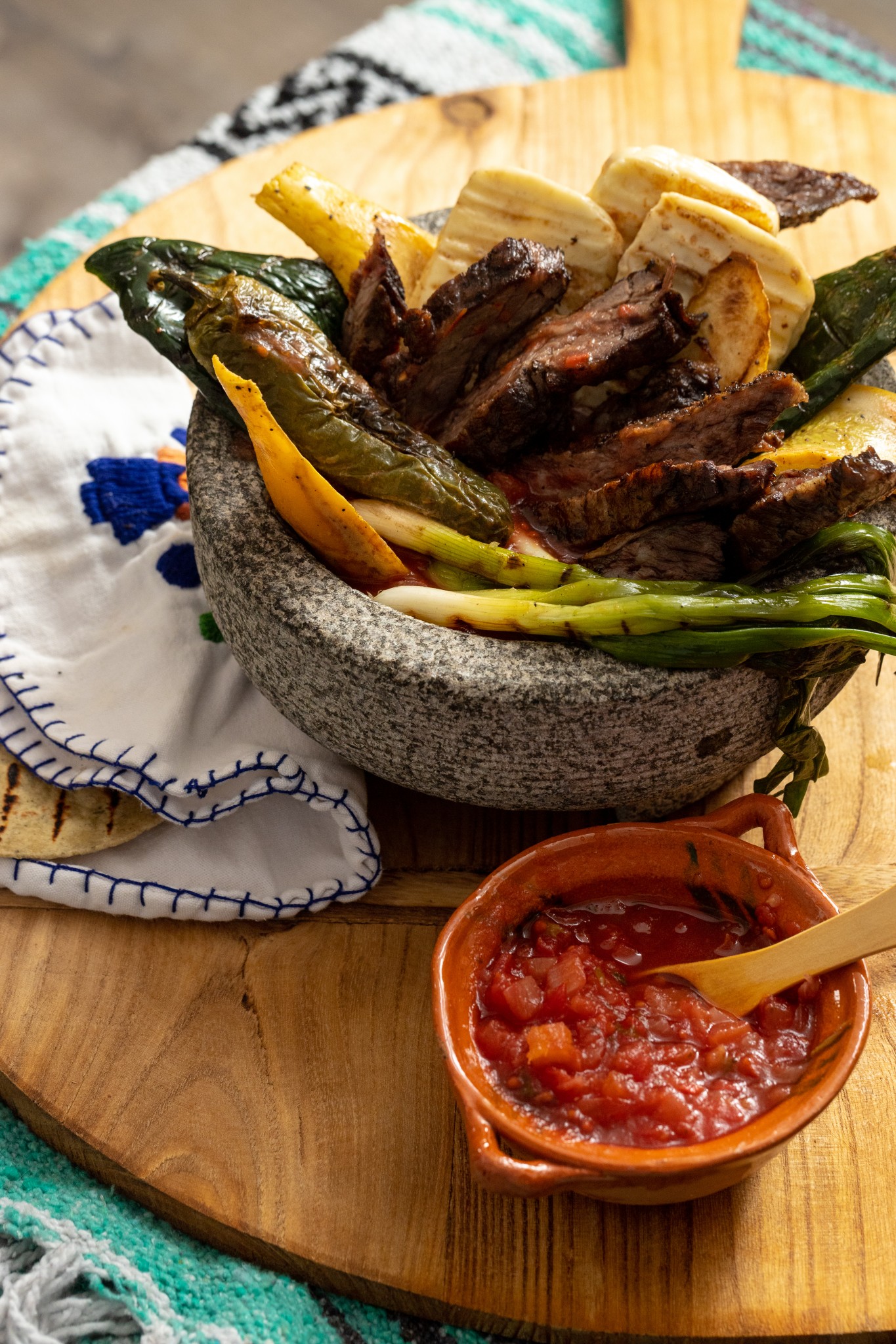 Beef Molcajete {with Veggies} Made on the Grill - Sweet Life