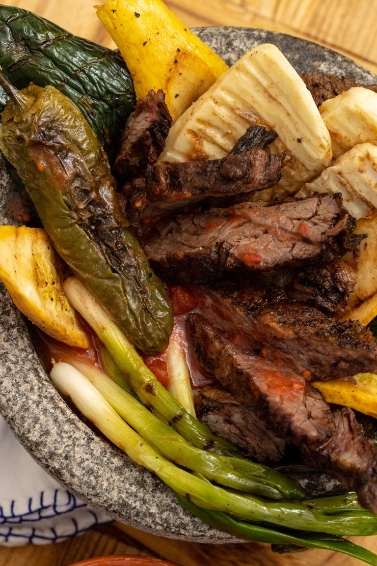 Beef Molcajete {with Veggies} Made on the Grill - Sweet Life