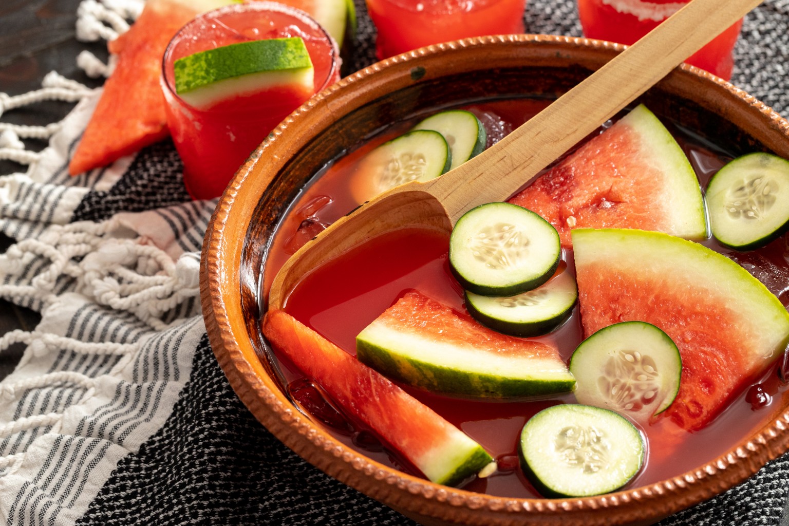 Watermelon Cucumber Margarita Cazuela Cocktail Sweet Life