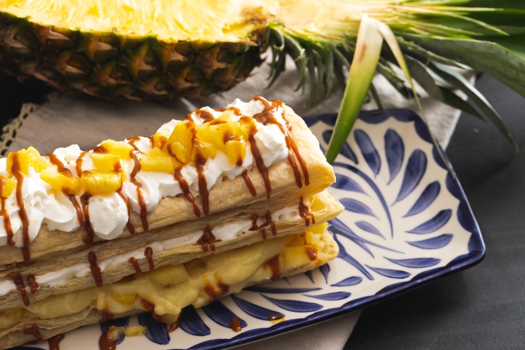 Pineapple Dulce de Leche Milhojas Cake - Sweet Life