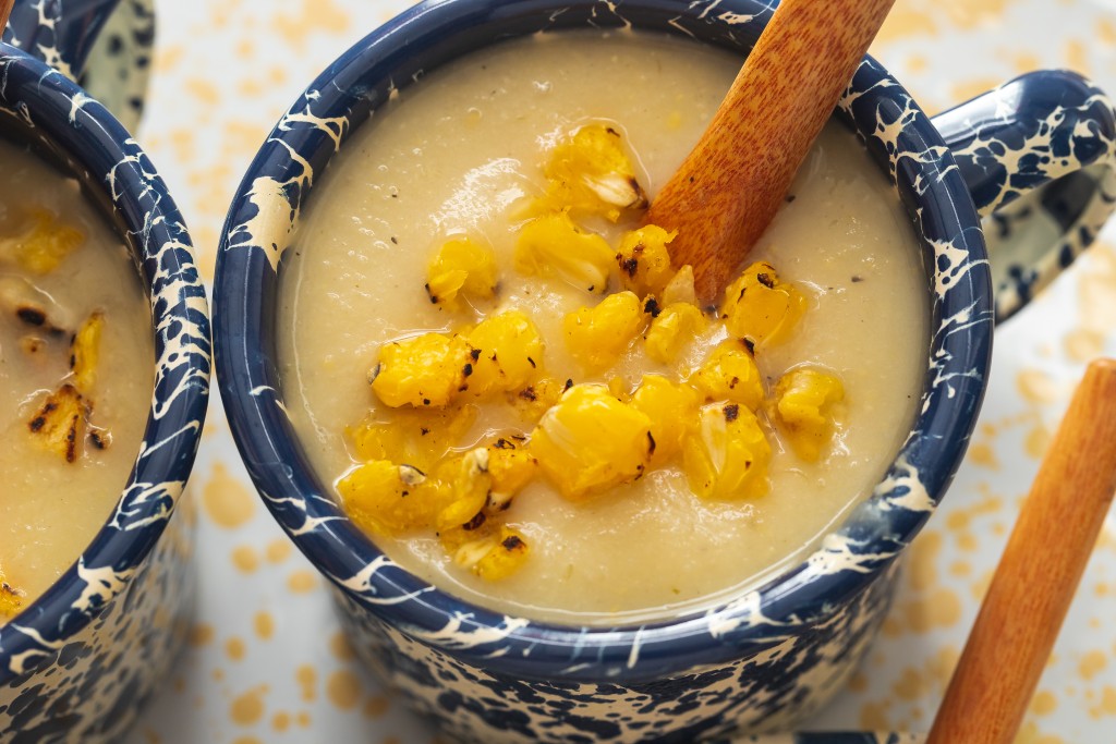 Creamy Cauliflower Hominy Soup - Sweet Life