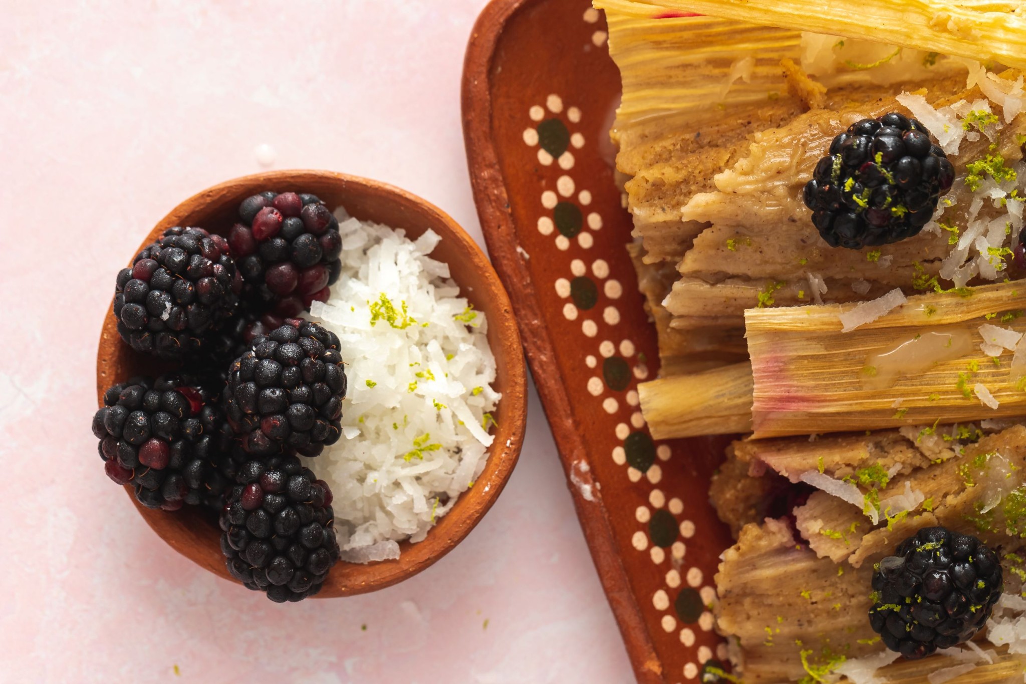 Blackberry Coconut Tamales with Lime Glaze - Sweet Life