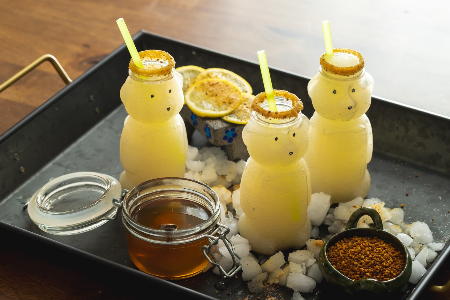Honey Margaritas with Bee Pollen Rim - Sweet Life
