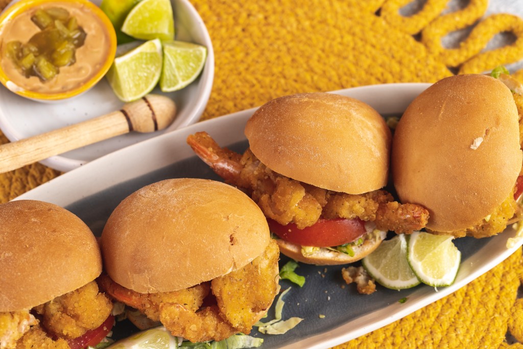 Mini Shrimp Po Boy with Green Chile Remoulade Sauce - Sweet Life