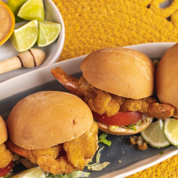 Mini Shrimp Po Boy with Green Chile Remoulade Sauce - Sweet Life