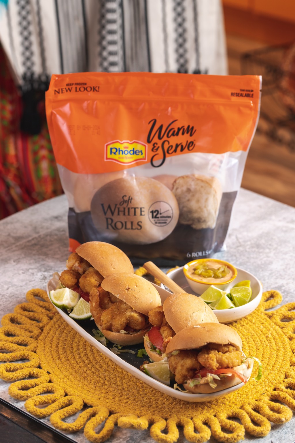 Mini Shrimp Po Boy with Green Chile Remoulade Sauce - Sweet Life
