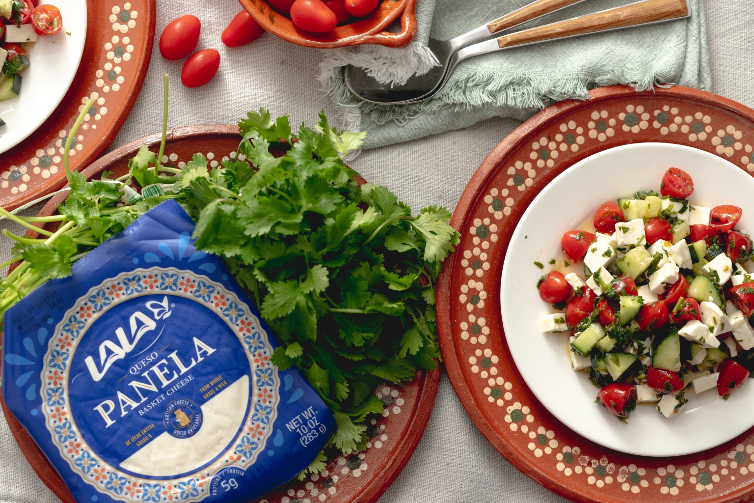 Tomato Cucumber Panela Salad - Sweet Life
